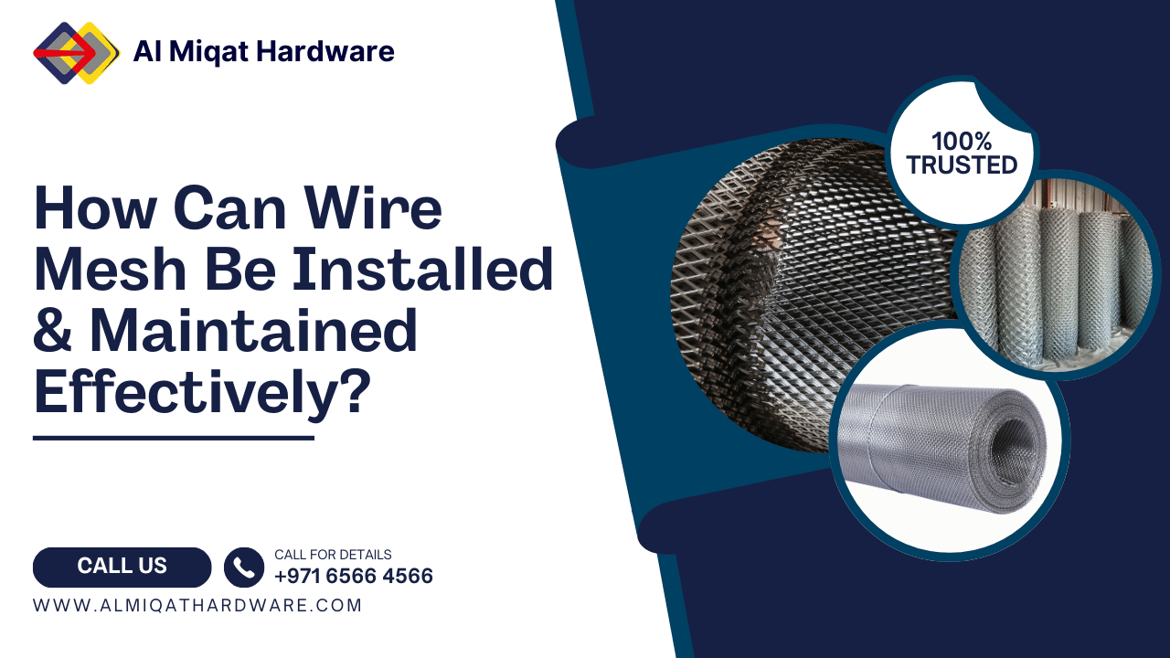 How can wire mesh be installed and maintained effectively?